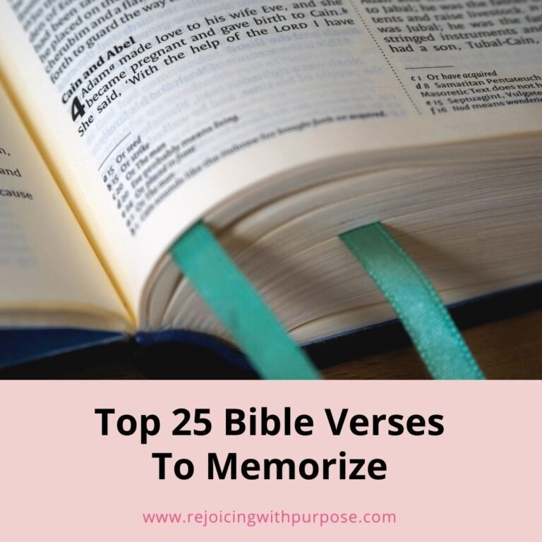 25 Best Bible Verses To Memorize - Rejoicing with Purpose